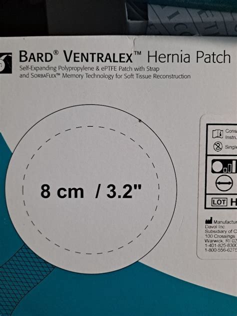 New Bard 0010303 Ventralex Hernia Patch Disposables General For Sale