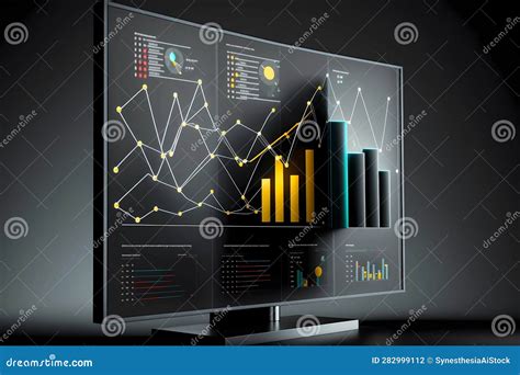 a computer screen displaying multiple financial reports and graphs and pie for business