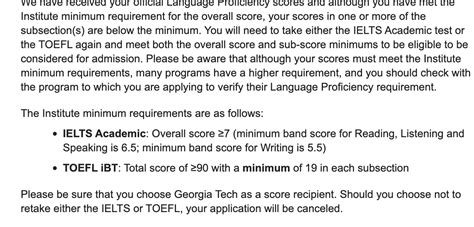 Toefl Min Subsection Requirement Issue Rgradadmissions