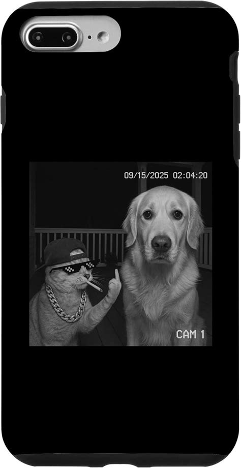 Funny Cat Flipping Off Middle Finger On Security Camera Hülle Für