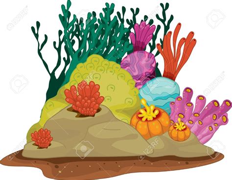 Coral Reef Plants Clipart