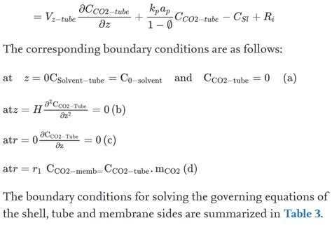 Mass Transfer Equation For 2 D Modelling Of Hfmc Science Share