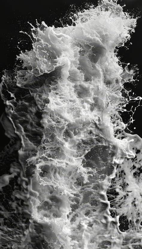 Dynamic Close Up Of Water Energy Capturing The Movement And Splashes In A Realistic Photo Stock