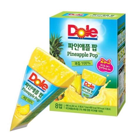 Dole Fruit Pop Pineapple 8x496ml