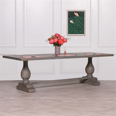 Wooden Rustic Rectangular Dining Table 260cm Maison Reproductions