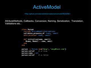 Intro To Rails 3 Anup Nivargi PPT