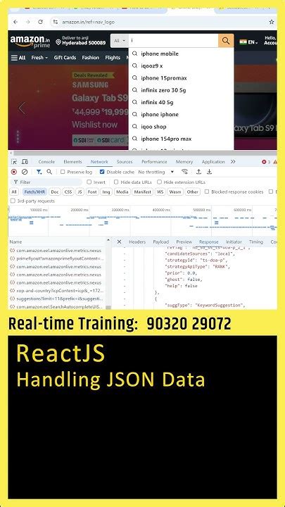 Reactjs Tutorial Handling Json Data Web Development Frontend Reactjs In Telugu Frontend