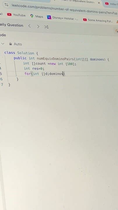 Day 145 Leetcode 1128 Number Of Equivalent Domino Pairs Java Leetcode Coding