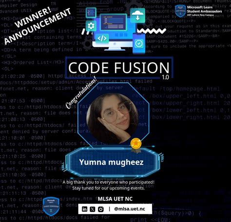 Mlsa Uet Lahore New Campus On Linkedin 🚀🎉 Code Fusion 10 Programming