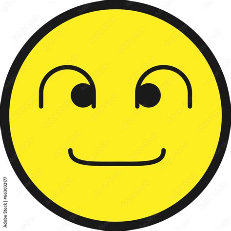 웃는 얼굴 이모티콘 이모지 벡터 일러스트 Stock Vector Adobe Stock