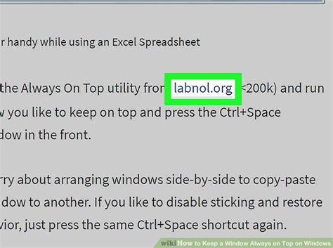 How To Keep A Window Always On Top On Windows 10 Steps