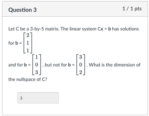 Linear Algebra Question R Askmath