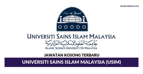Jawatan Kosong Terkini Universiti Sains Islam Malaysia Usim • Kerja