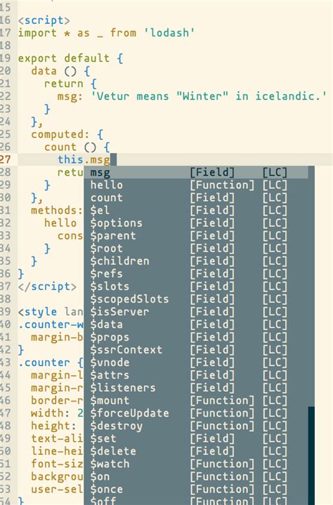 why not prompt completion · issue 81 · posva vim vue · github