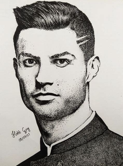 Ronaldo Outline Drawing