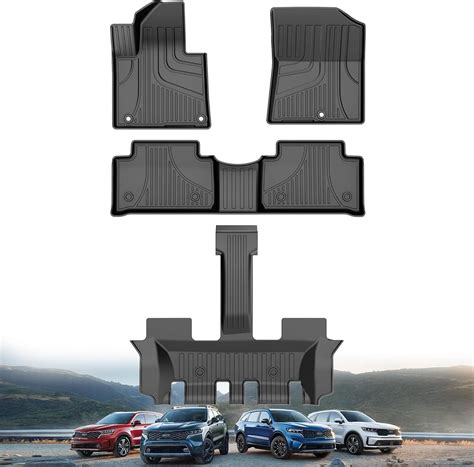 Ikabevem Original Floor Mats For 2021 2024 Kia Sorento 67 Seats Non