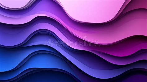 Abstract Wave Pattern In Vibrant Hues Of Pink Purple And Blue For Modern Designs Stock