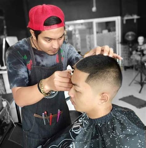 สอนตัดผมชาย ระยอง โดยช่างเต้ย หมวกแดง