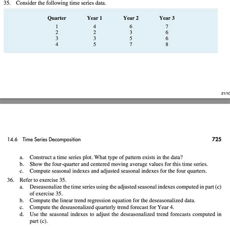 Solved Consider The Following Time Series Data Time Chegg