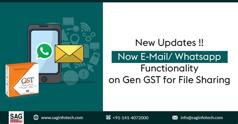 Gen Gst Software E Mail And Whatsapp Facility For Reports