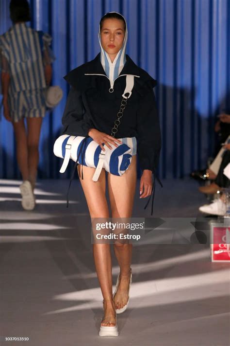 A Model Walks The Runway At The Xiao Li Show During London Fashion