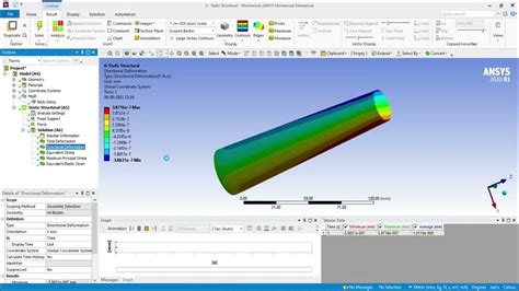 Ansys Tutorial Simulation Of Taper Cylinder Force Analysis Static Structural Ansys
