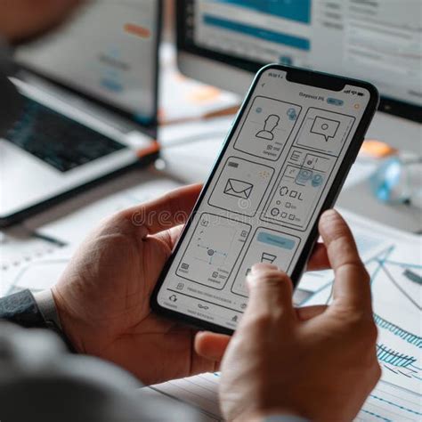 Prototype Testing For Mobile App Ui Design Software Graphic Development Concept Refinement Stock