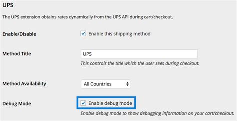 Online Shipping Calculators And Debug Mode Documentation Woocommerce