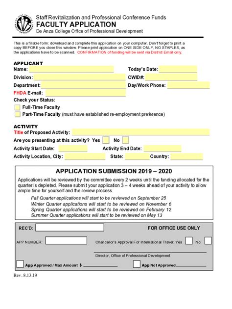 Fillable Online Faculty Professional Development Pd Funds Request Form Fax Email Print