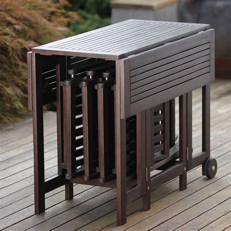 Foldable Outdoor Table Outdoor Folding Side Patio Tables Elzyl