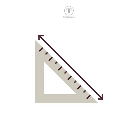 Ruler Triangle Measurement Protractor Icon Symbol Template For Graphic And Web Design