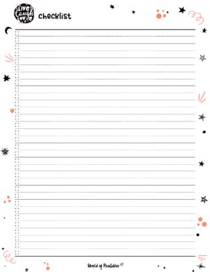 Checklist Template 25 Best Styles World Of Printables