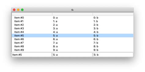 Python Curse Selection For Treeview Similar To Listbox Stack Overflow