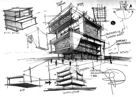 Architectural Sketch By Rafiq Sabra Sketches