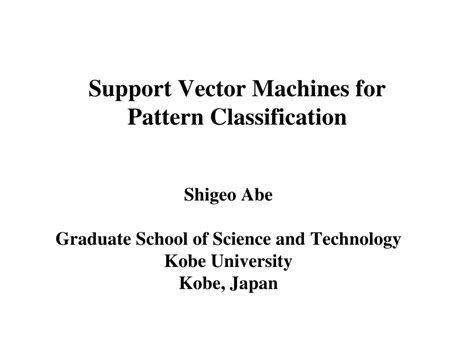 Pdf Fuzzy Support Vector Machines For Pattern Classification