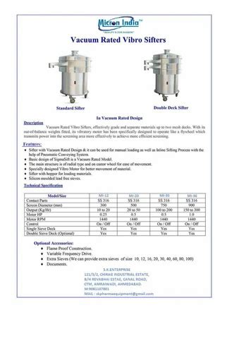 Vibro Siever At Rs 35000 विब्रो सीव In Ahmedabad Id 2852650517073