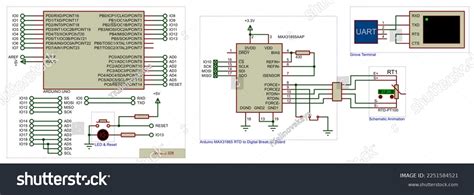 Schematic Diagram Electronic Device On Arduino Stock Illustration