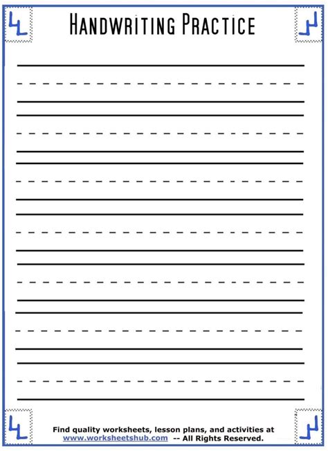 Lined Paper To Practice Writing