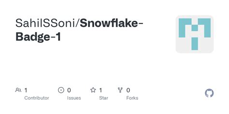 Github Sahilssoni Snowflake Badge 1