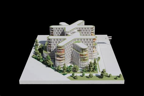 طرح پیشنهادی بیمارستان کودکان به عنوان برنده مسابقه معماری آرل