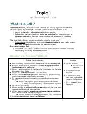 Understanding Cells And Life Biology 225 Midterm 1 Notes Course Hero