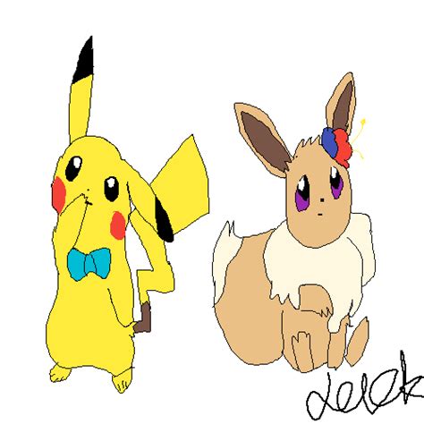 Eevee And Pikachu Drawing