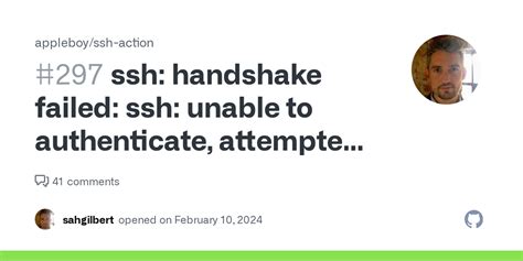 Ssh Handshake Failed Ssh Unable To Authenticate Attempted Methods