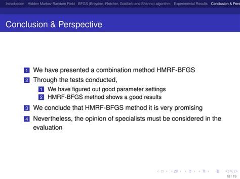 Hidden Markov Random Field Model And Bfgs Algorithm For Brain Image Segmentation Pdf Physics