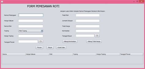 Aplikasi Java Gui Toko Roti Dengan Mysql Dan Jdatechooser Syarif Soden