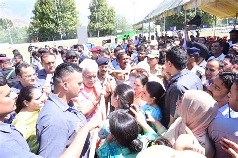 Lg Inaugurateslays Foundation Stones For Various Projects In Ganderbal