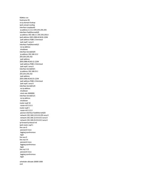 R2 8336 Redes Ii Run Hostname R2 No Ip Domain Lookup Ipv6