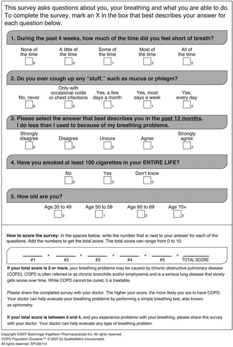 Copd Population Screener Questionnaire [38] Download Scientific Diagram