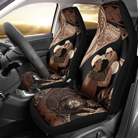 Fathers Day Polynesian Pattern Car Seat Cover Tropical Humpback Whale Lt7