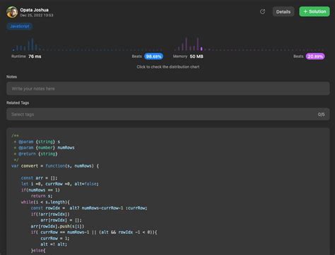Leetcode Zigzag Conversion Emsam75q Joshua Opata